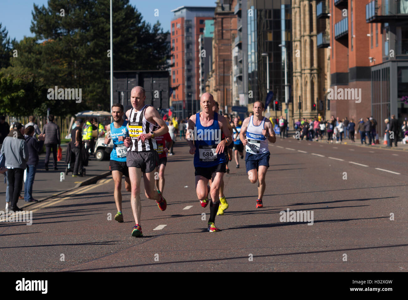 Runners on 10k and half Marathon during Great Scottish run in Glasgow ...