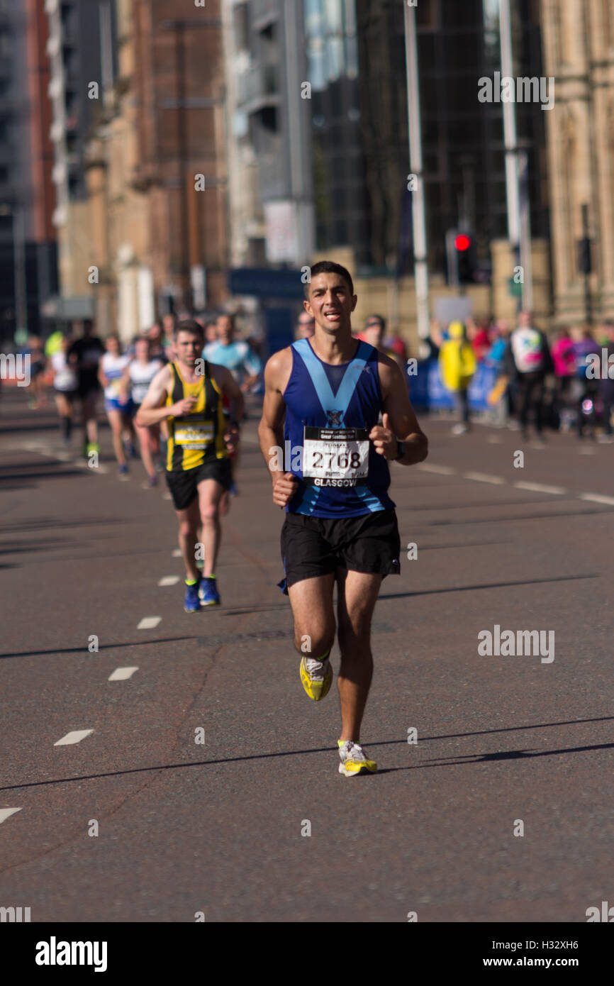 Runners on 10k and half Marathon during Great Scottish run in Glasgow ...