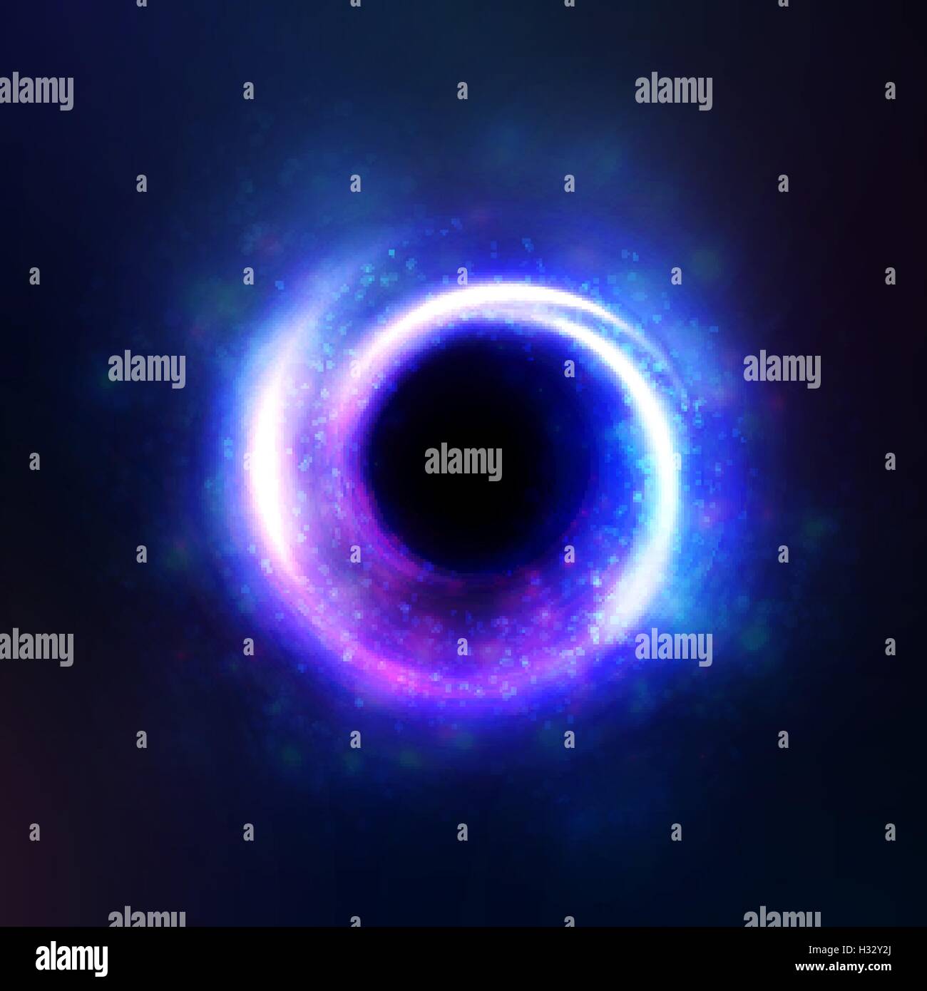 light effect bright isolated object space, a black hole Stock Vector ...