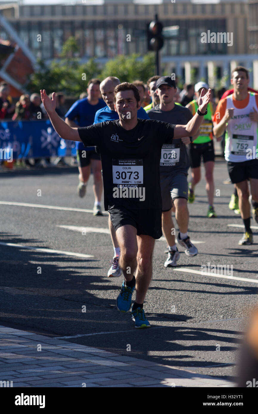 Runners on 10k and half Marathon during Great Scottish run in Glasgow ...