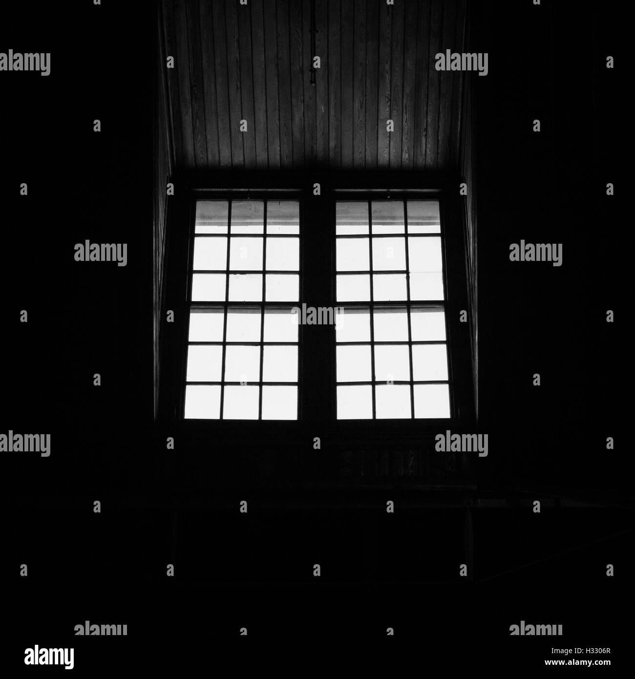 Light streams through windows at the Liberty State Park railroad and ...