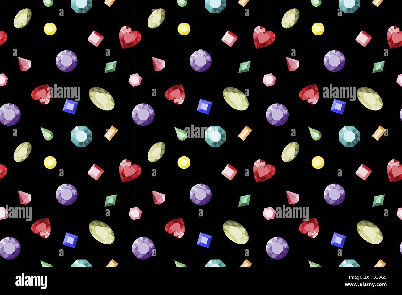 Seamless gemstones pattern. Colorful jewels. Vector. Seamless ...