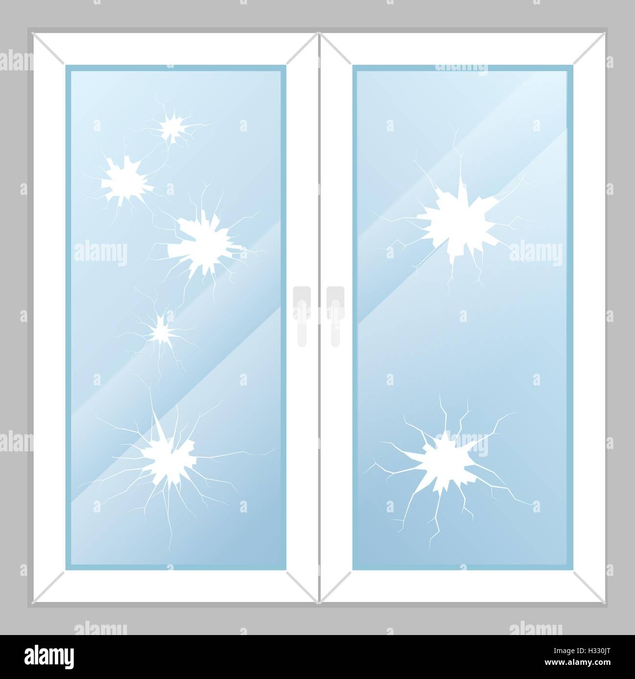 Windows with broken glass Stock Vector Image & Art - Alamy