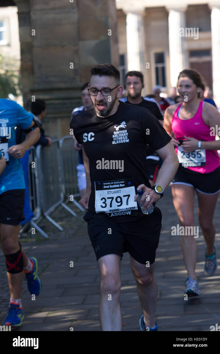 Runners on 10k and half Marathon during Great Scottish run in Glasgow ...