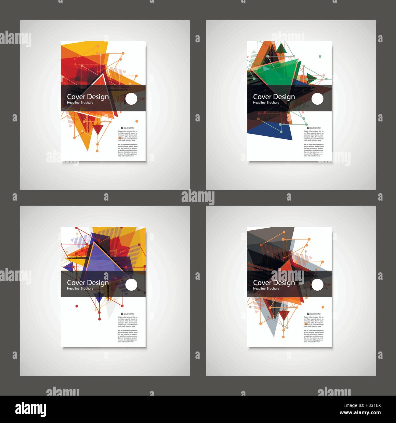 Abstract Triangle Brochure design. Modern vector illustration Stock ...