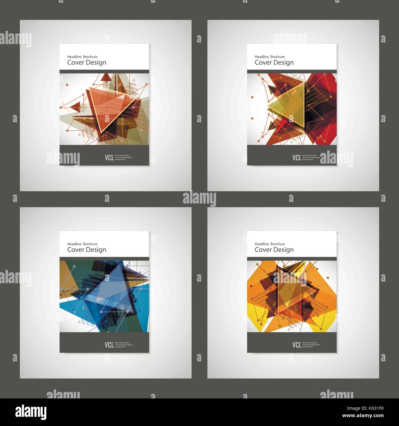 Abstract Triangle Brochure design. Modern vector illustration Stock ...
