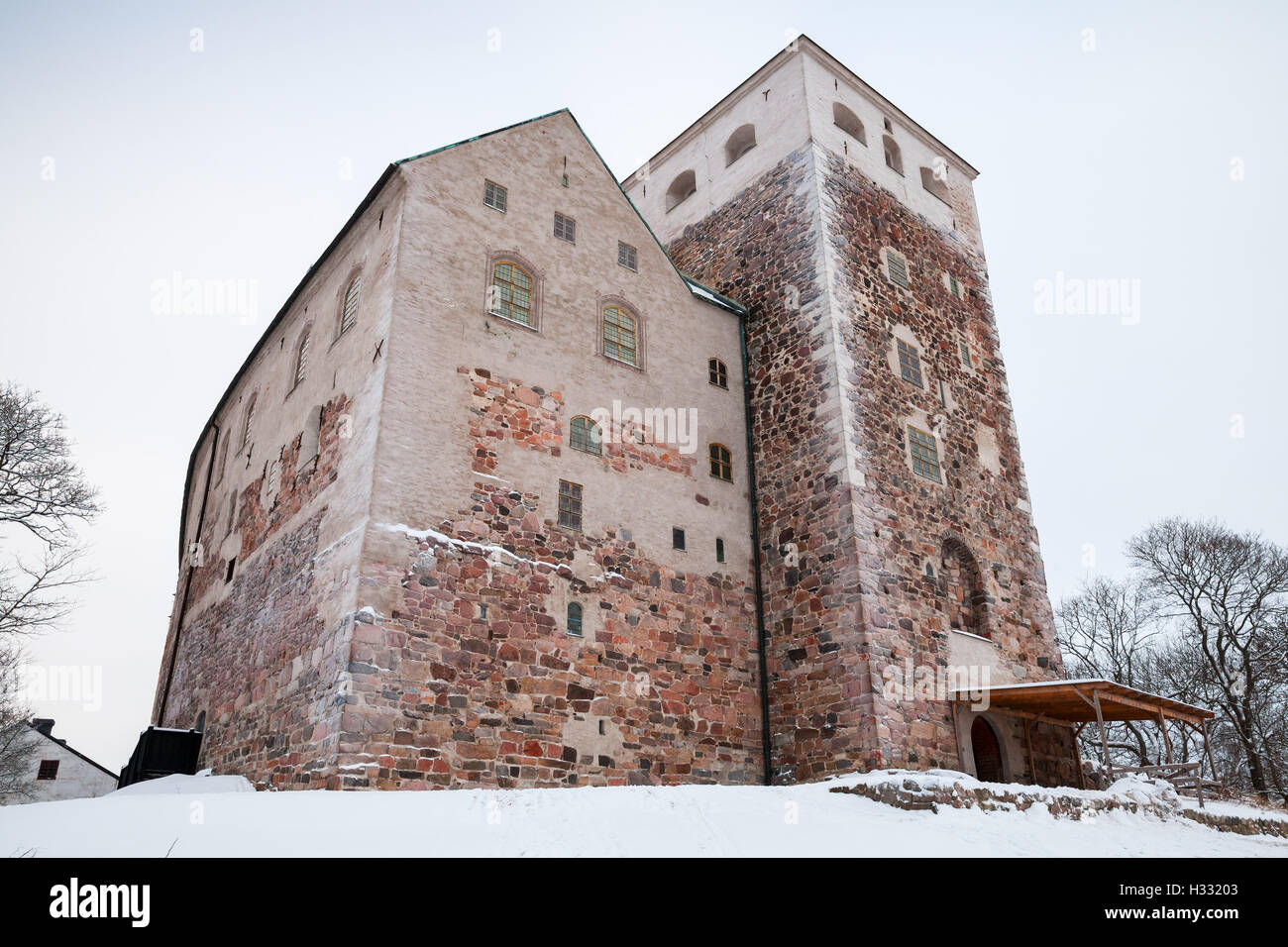 Turku, Finland - January 17, 2016: Turku Castle, the largest surviving ...