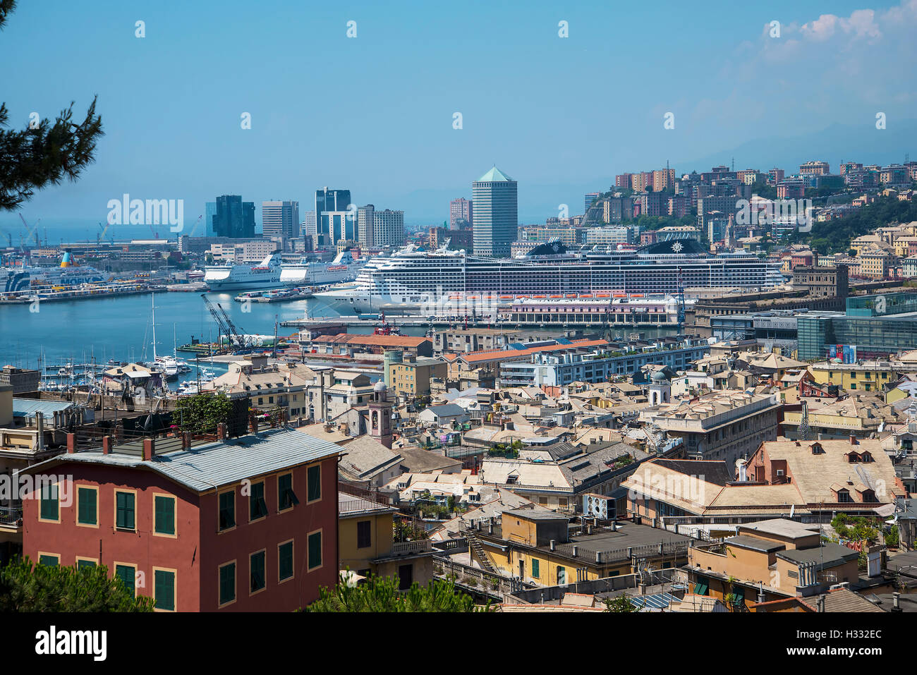 The City of Genoa with its busy port,magnificent palazzos, narrow ...
