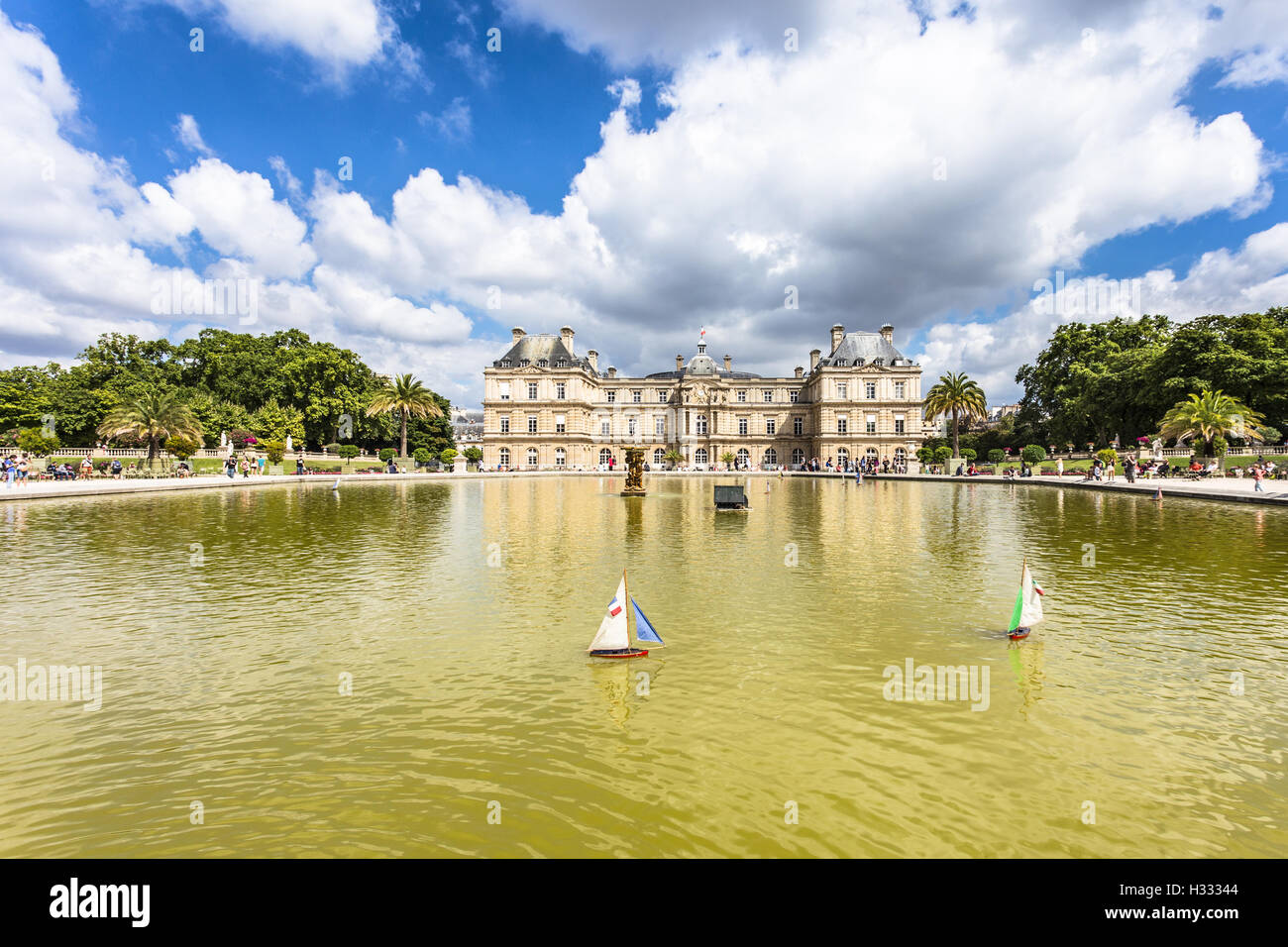 The Luxembourg Palace holds the French Senate in Paris in France ...