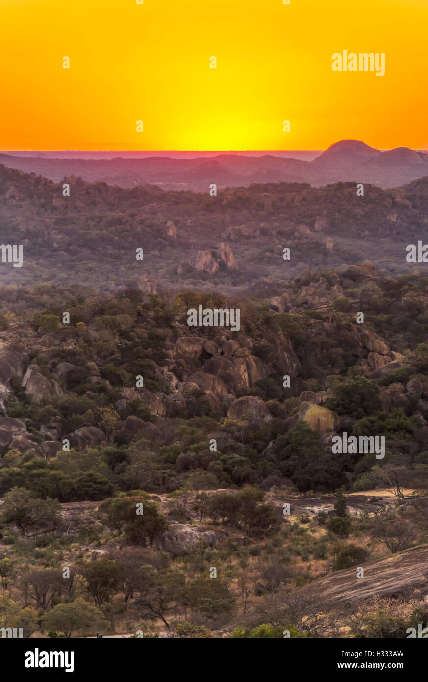 The unique balancing rock landscape of the Matobo National Park ...