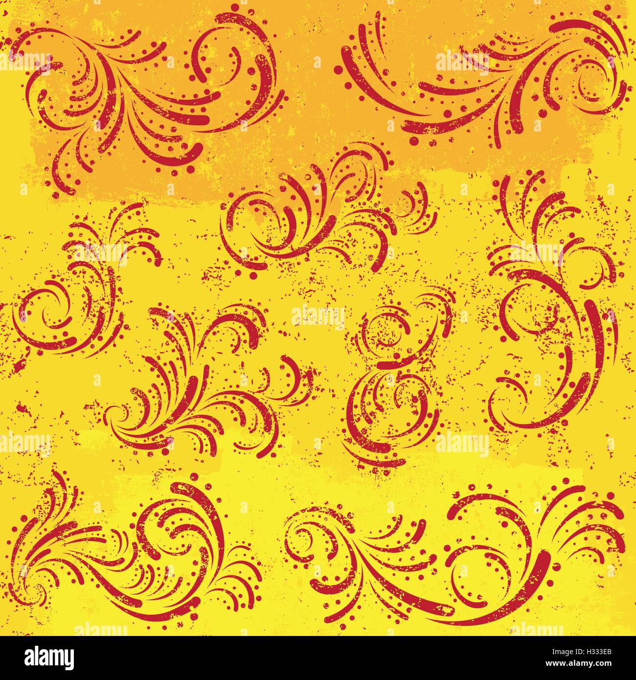 Scroll Design Elements Textured ornate frames, decorative ornaments ...