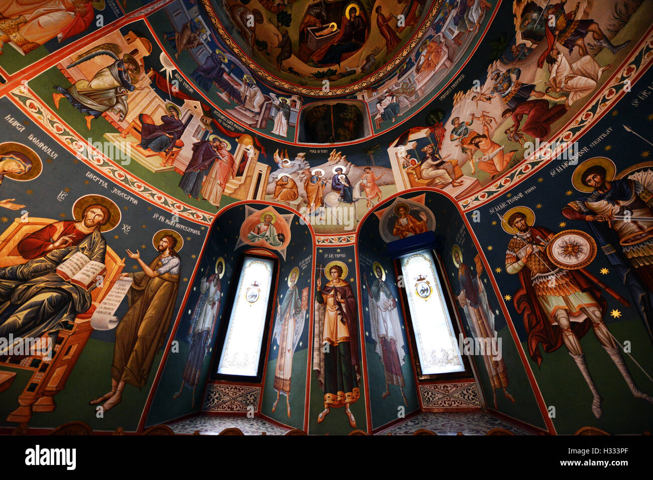 The beautiful murals inside Saint George New Church in Bucharest ...