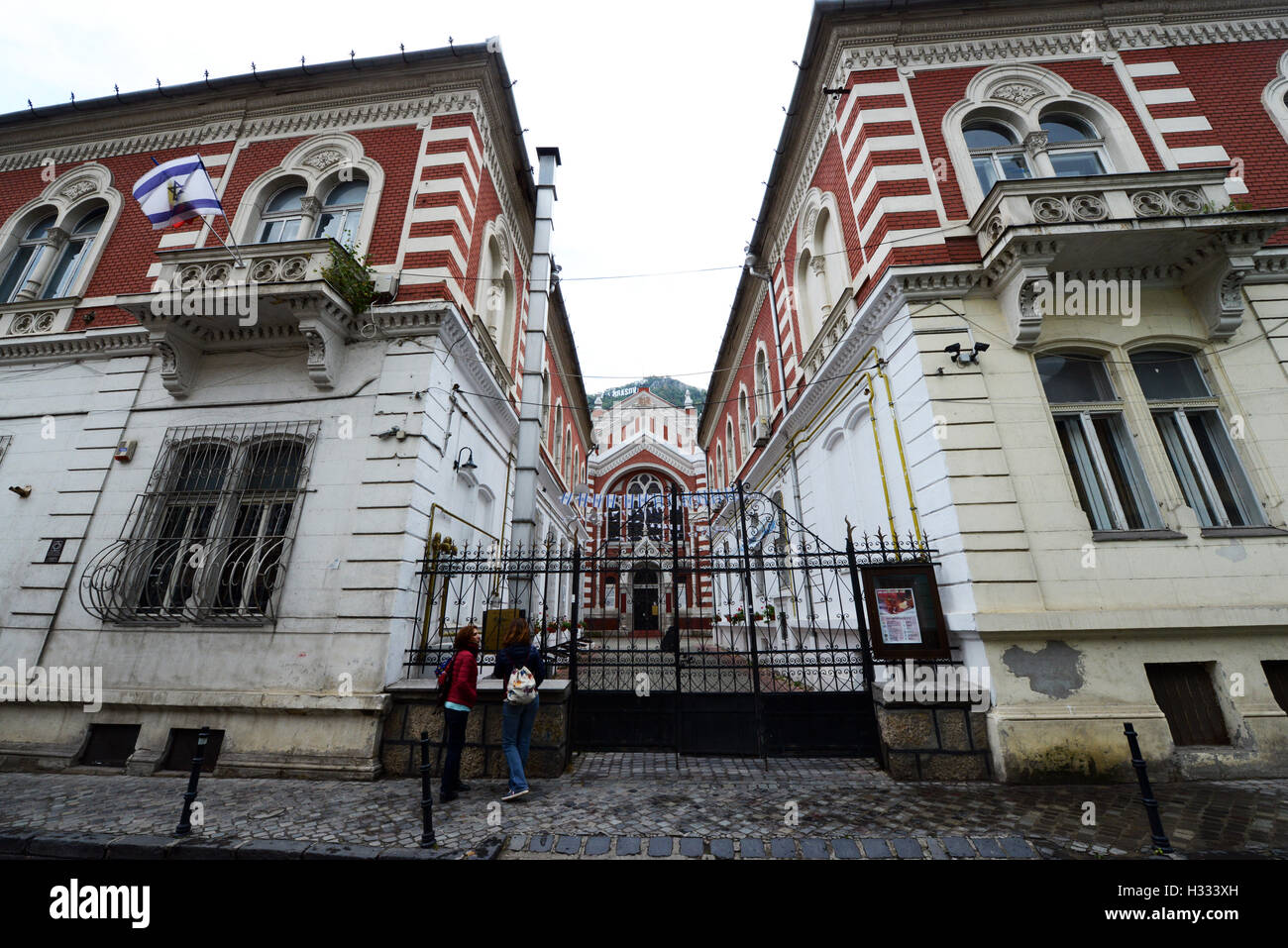 The Jewish synagogue and the Jewish community center in Brasov, Romania ...