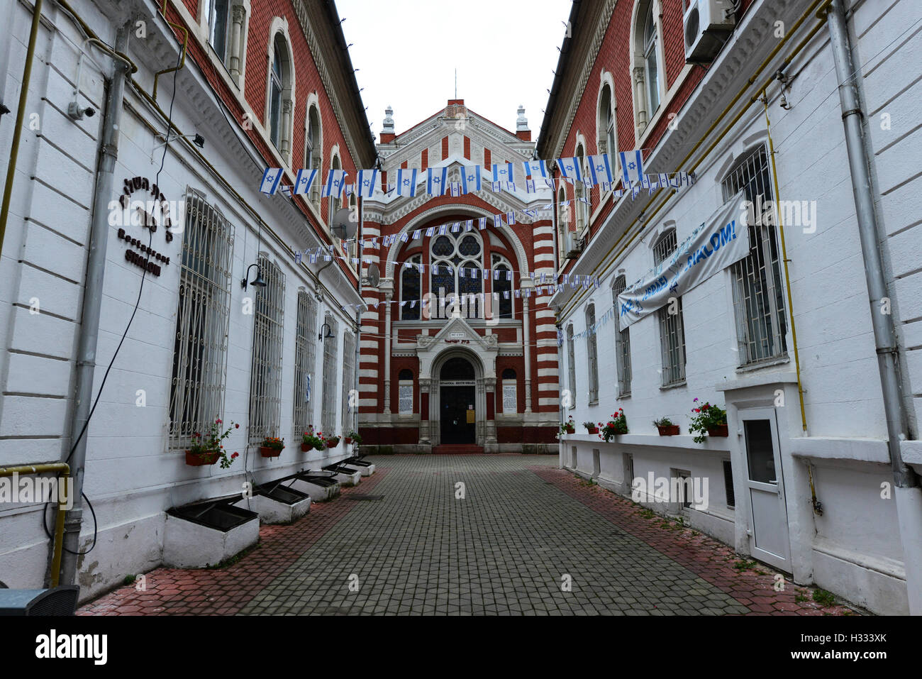 The Jewish synagogue and the Jewish community center in Brasov, Romania ...