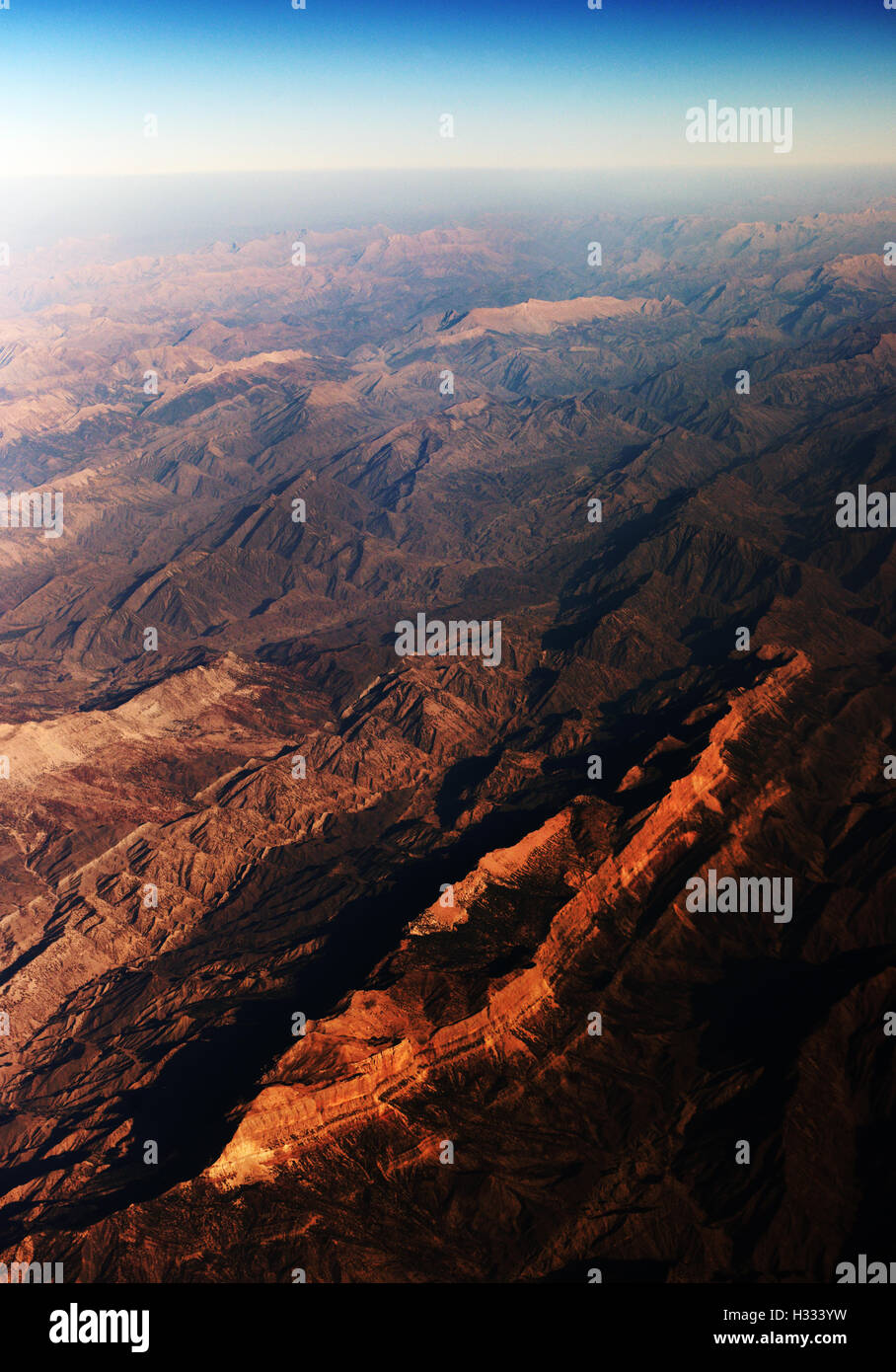 Beautiful aerial view of the unique mountains in Ilam province, Iran ...