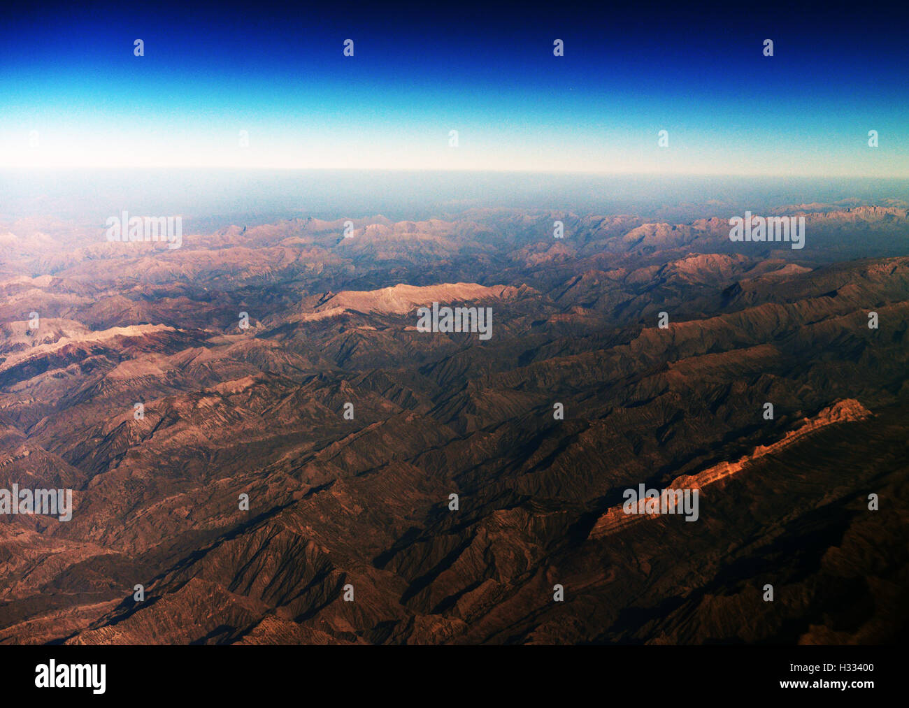 Beautiful aerial view of the unique mountains in Ilam province, Iran ...