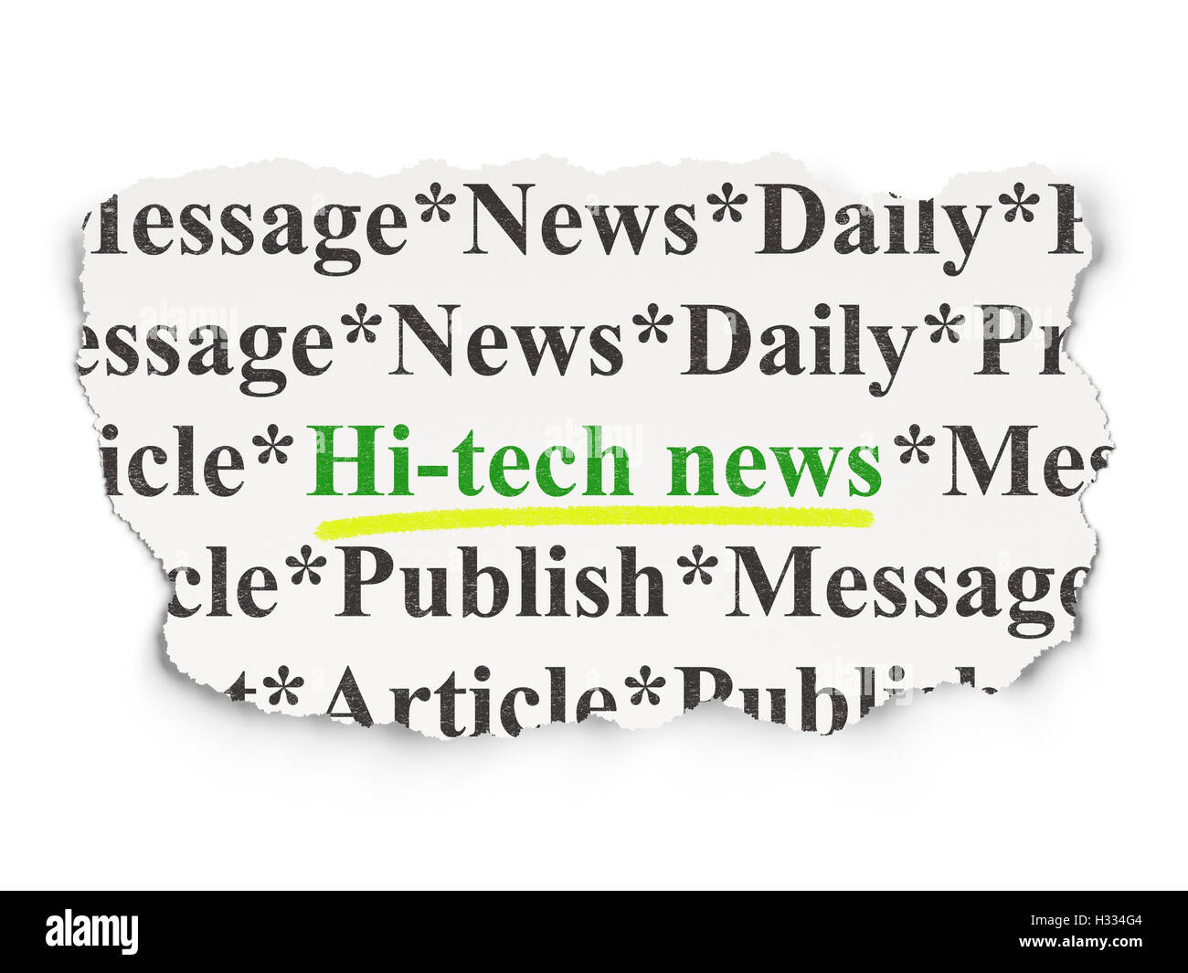 News concept: Hi-tech News on Paper background Stock Photo - Alamy