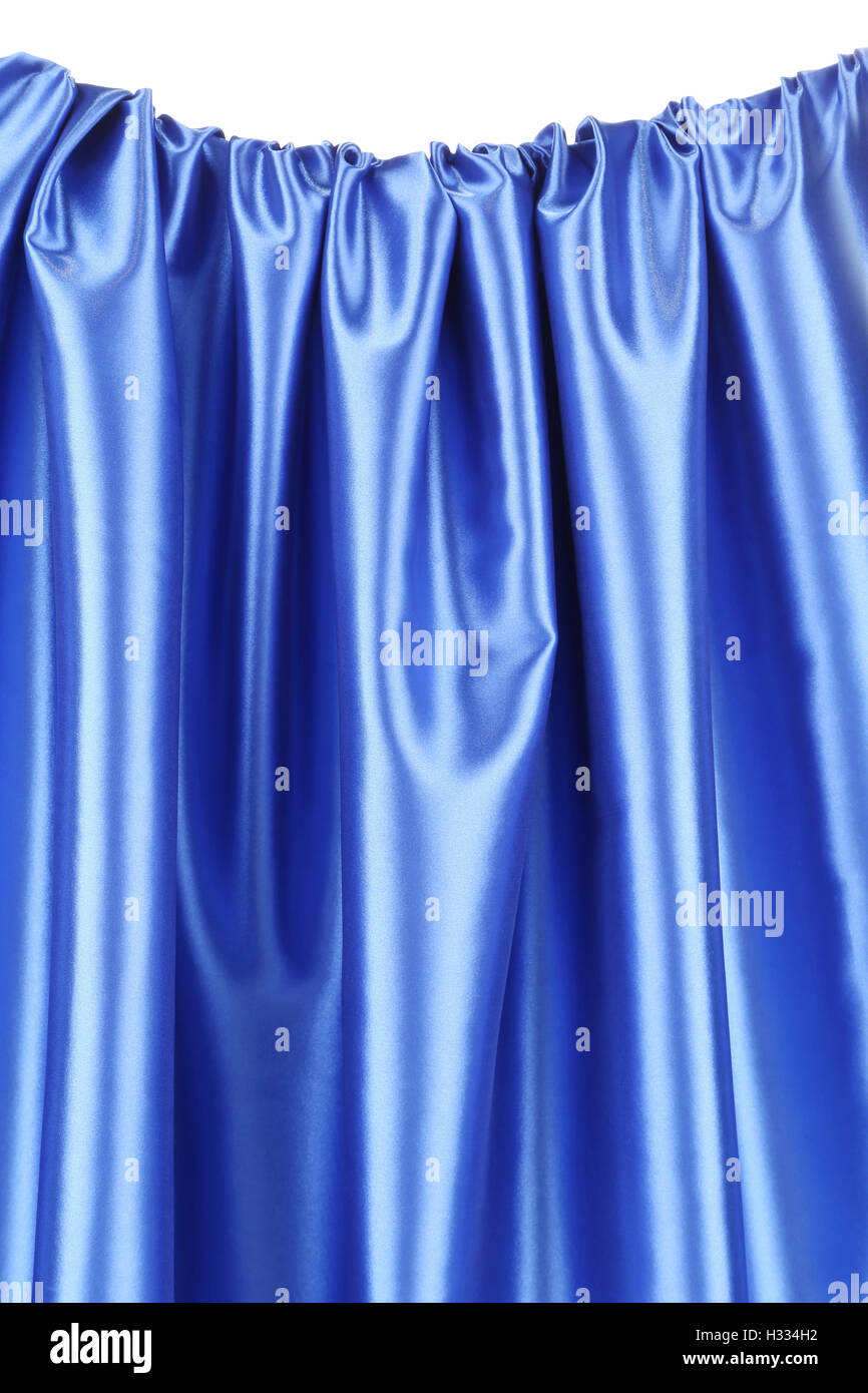 Blue silk drapery Stock Photo - Alamy