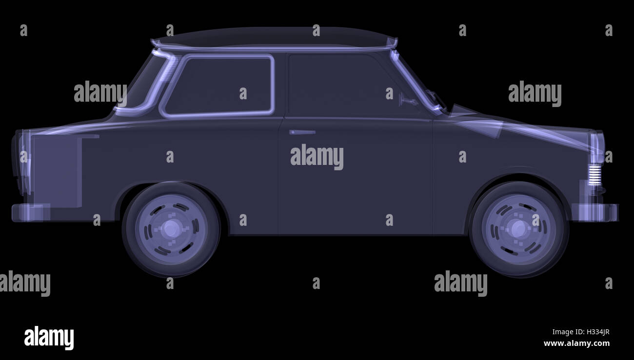 Retro car. X-ray render Stock Photo - Alamy