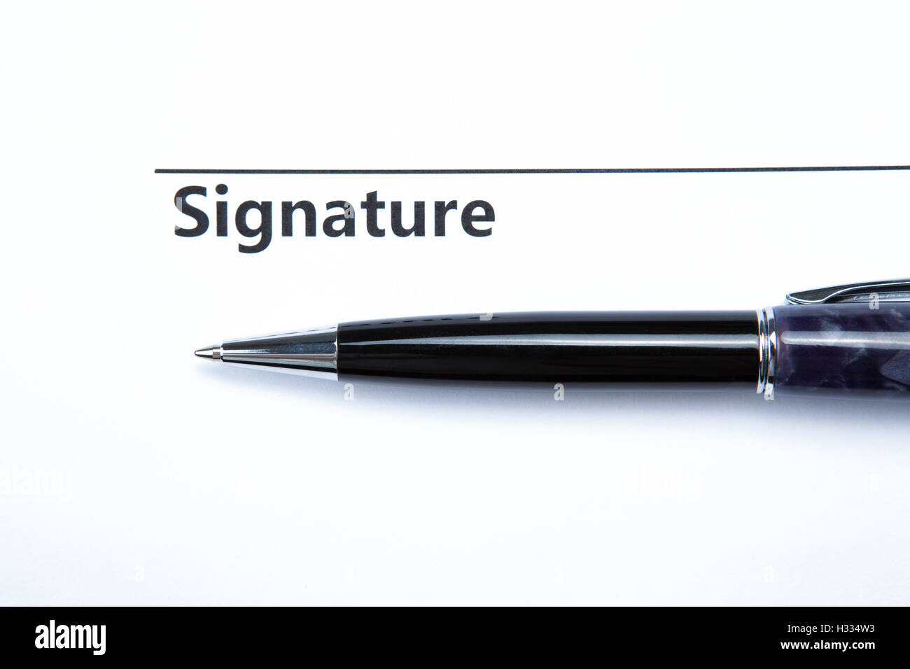 pen and signature Stock Photo - Alamy