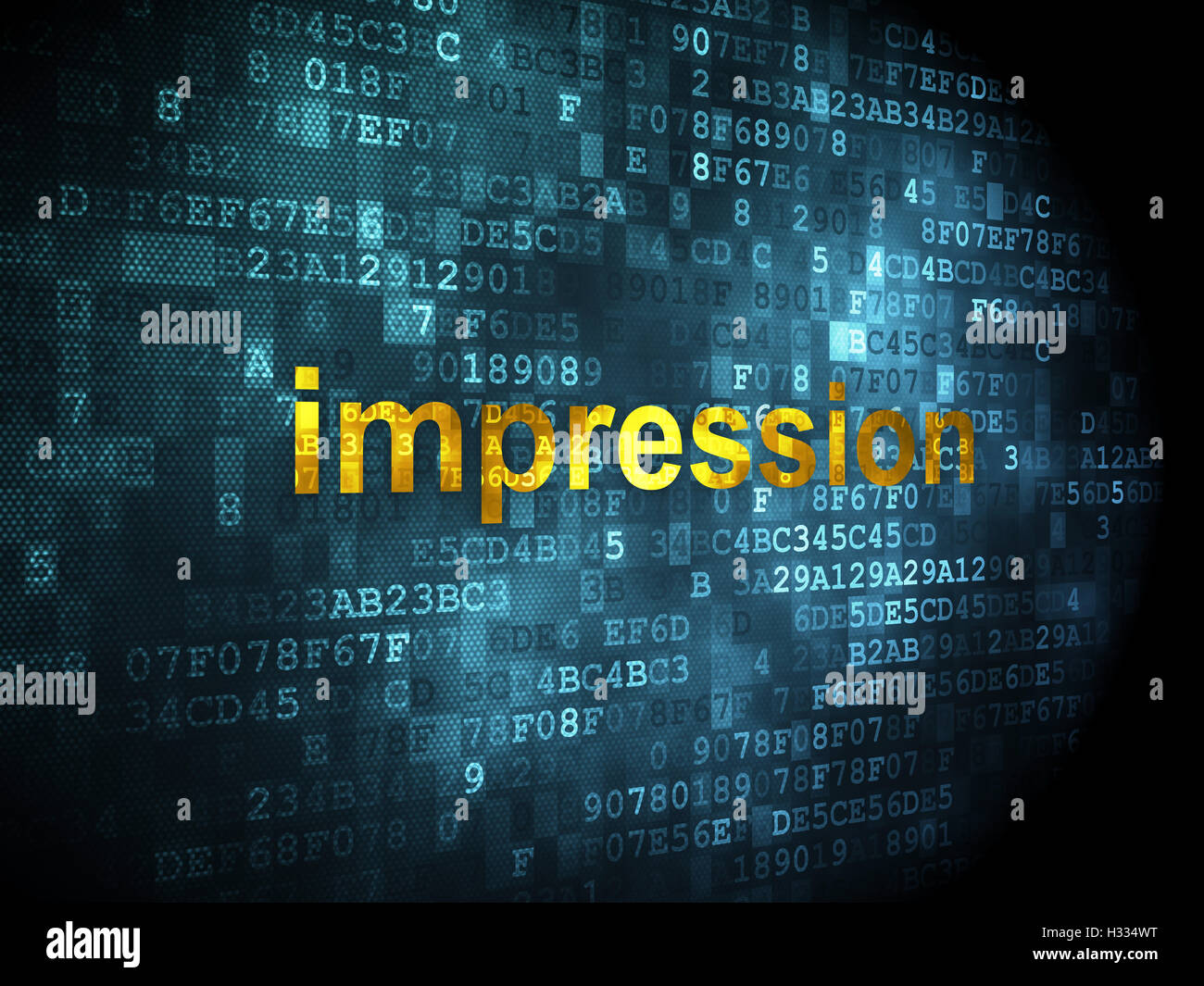 Marketing concept: Impression on digital background Stock Photo - Alamy