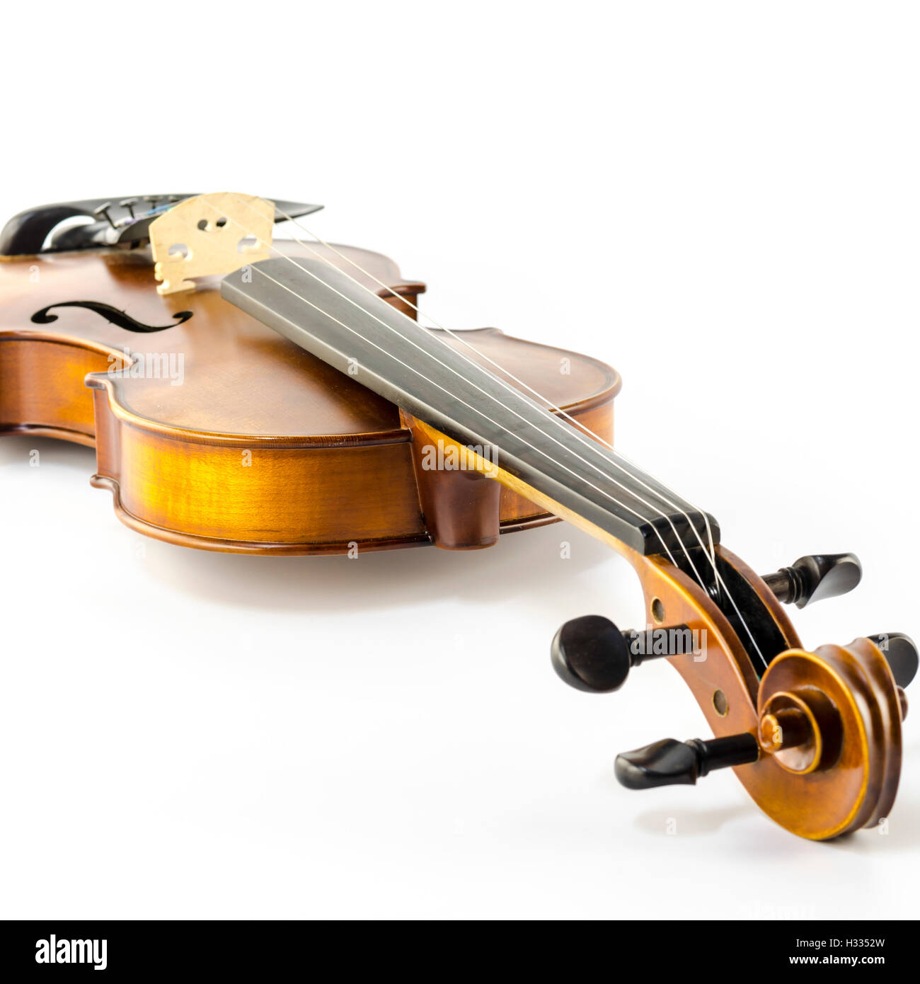music string instrument violin isolated on white Stock Photo - Alamy