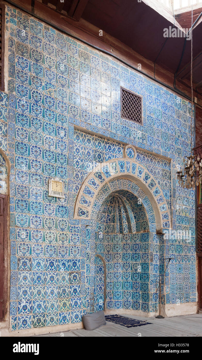 reused Iznik tiles, Girga, Egypt, Mosque of al-Sini, 1788 Stock Photo ...