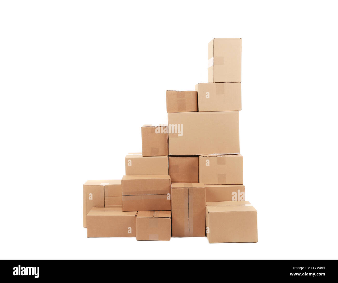 Stacks of cardboard boxes Stock Photo - Alamy