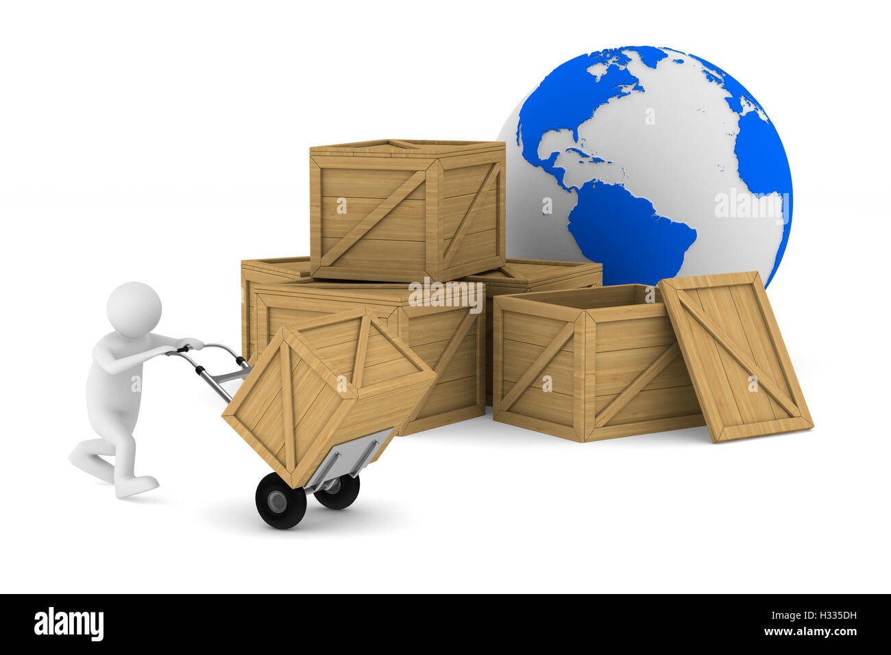 Delivery man work 3d warehouse hi-res stock photography and images - Alamy