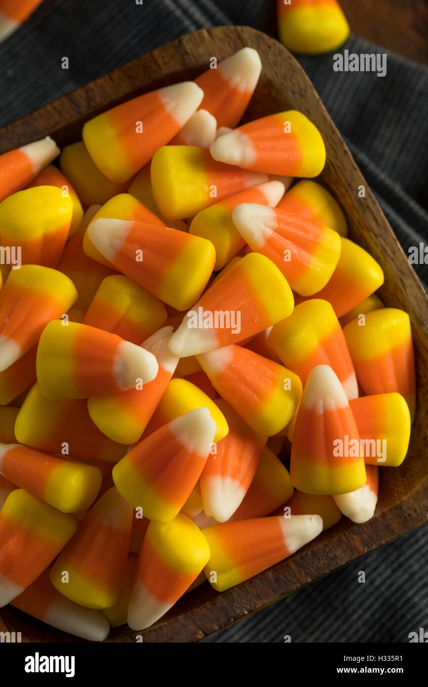 Sweet and Sugary Candy Corn Treats for Halloween Stock Photo - Alamy
