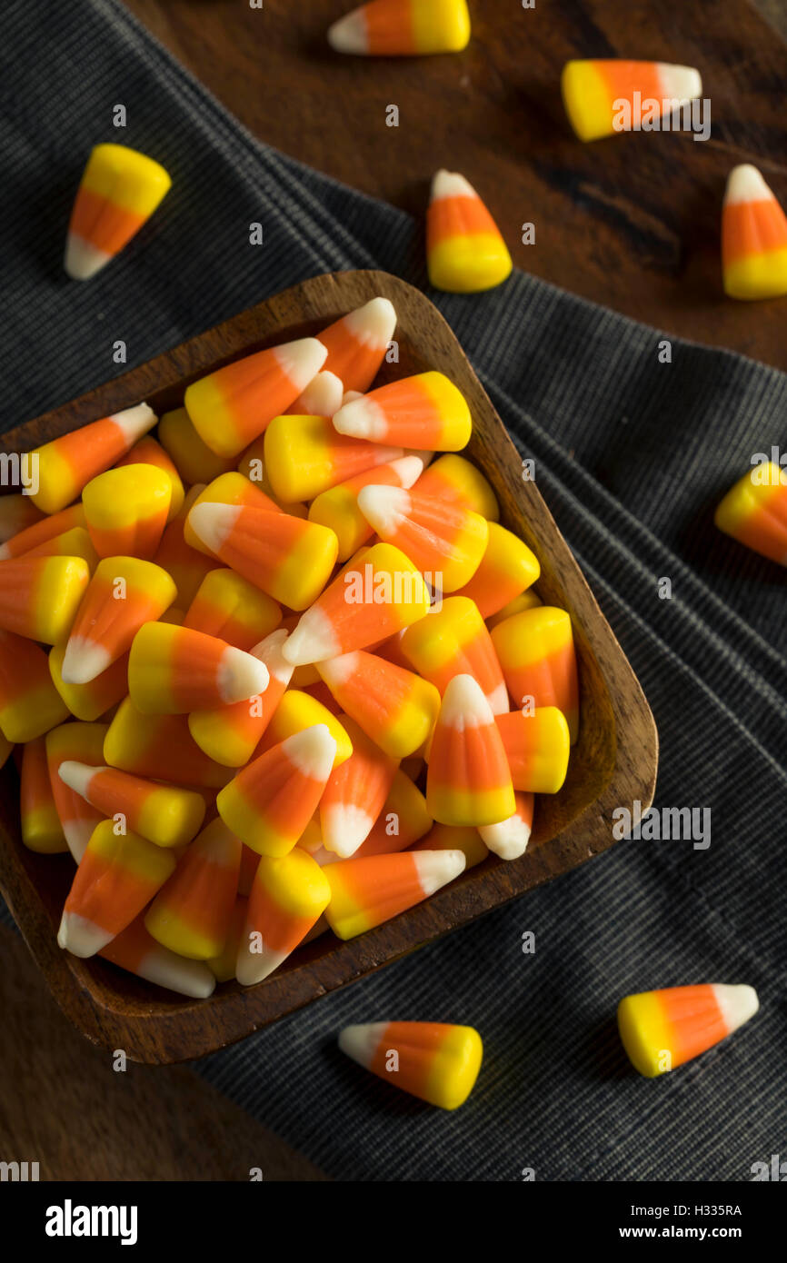 Sweet and Sugary Candy Corn Treats for Halloween Stock Photo - Alamy