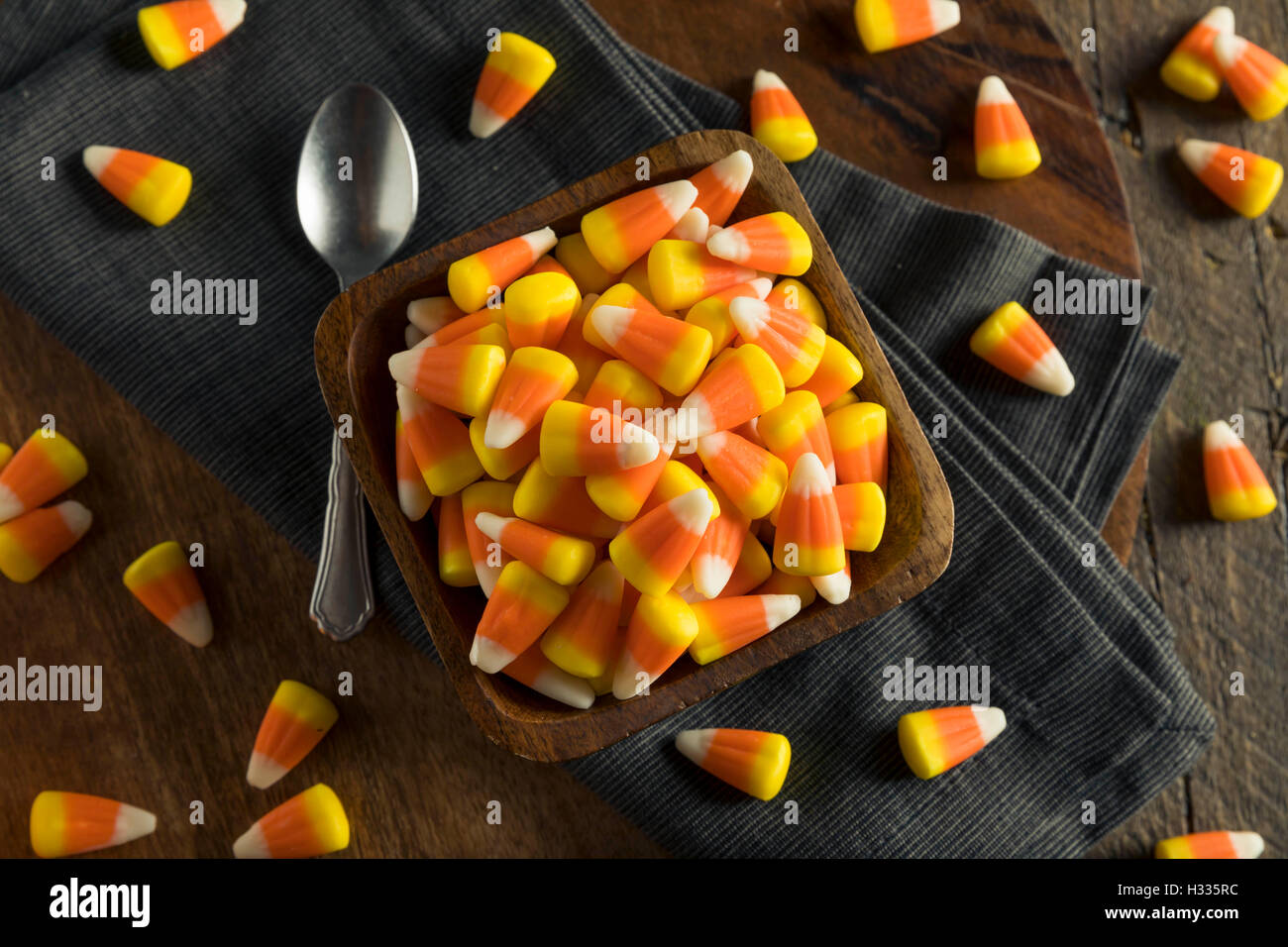 Sweet and Sugary Candy Corn Treats for Halloween Stock Photo - Alamy