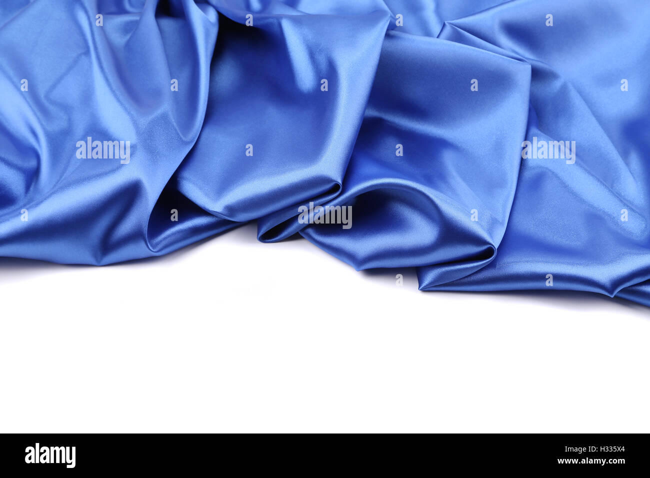 Blue silk drapery Stock Photo - Alamy