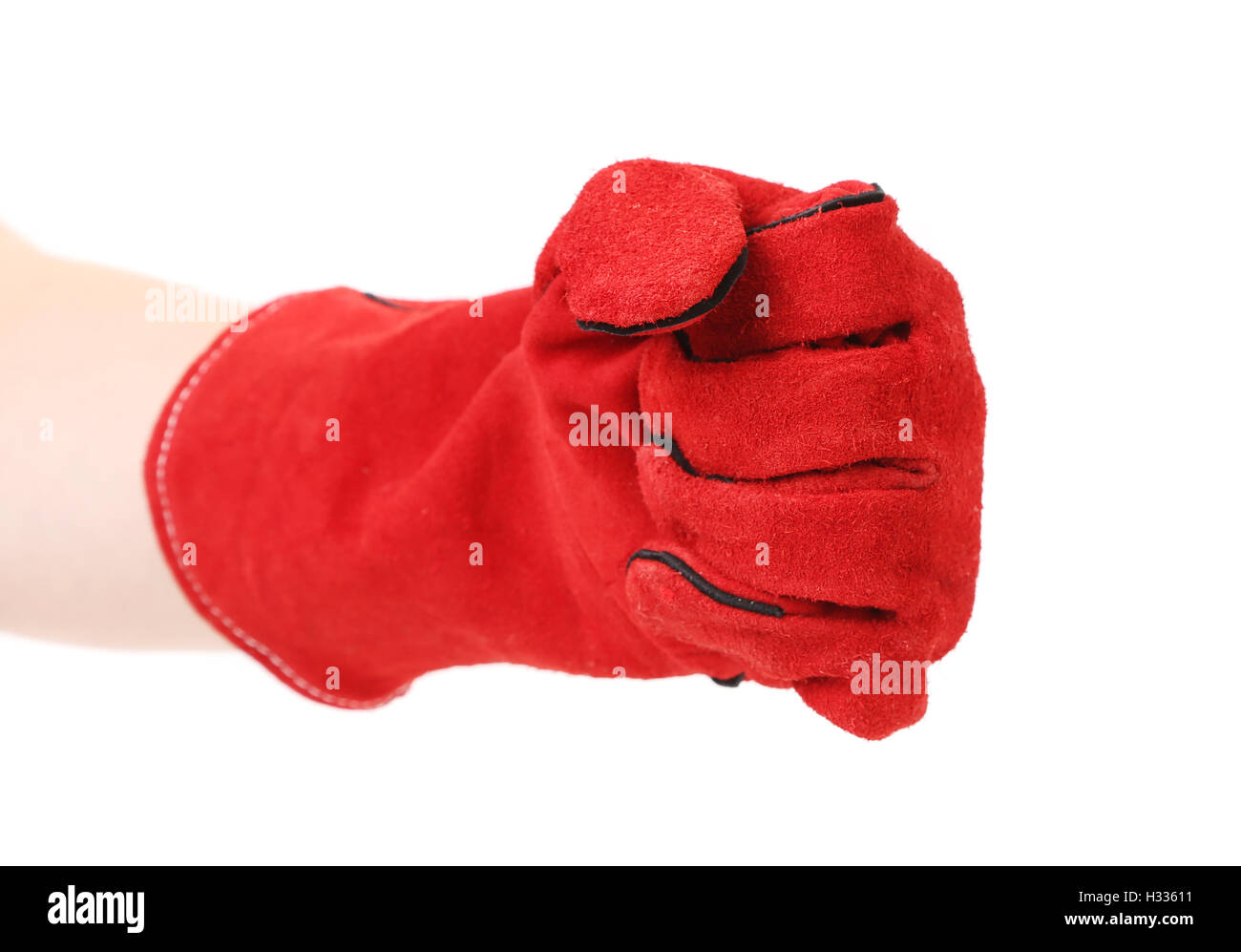 Heavy-duty red glove Stock Photo - Alamy