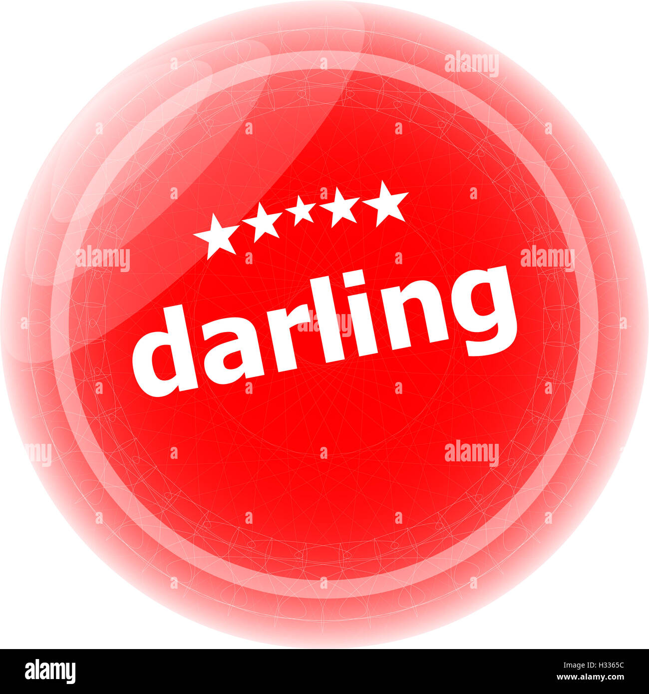 darling word red web button, label, icon Stock Photo - Alamy