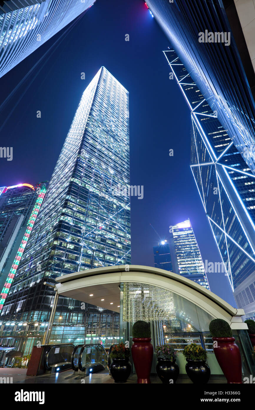 Commercial district in Hong Kong Stock Photo - Alamy