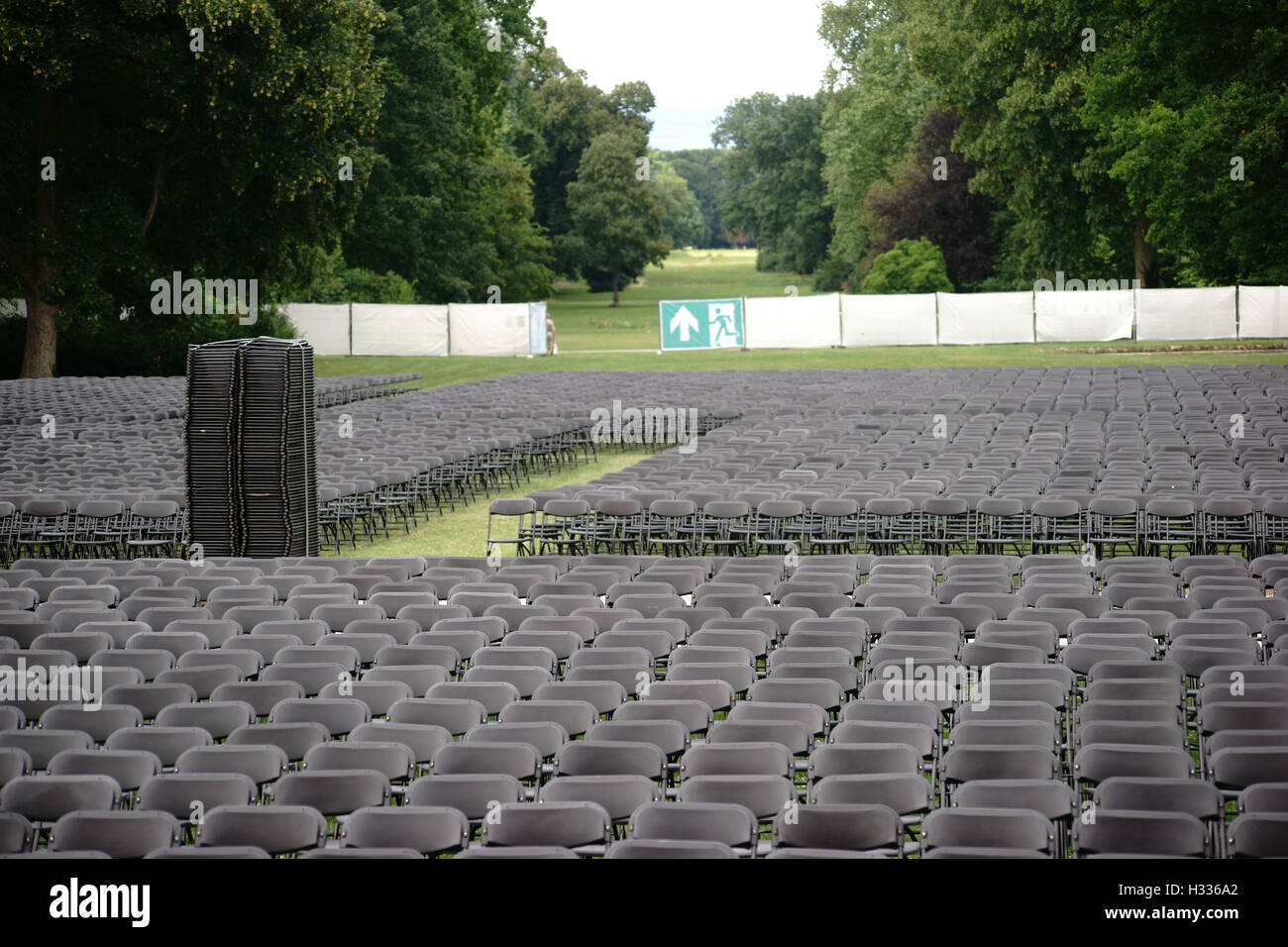 Seats outdoor concert Stock Photo - Alamy