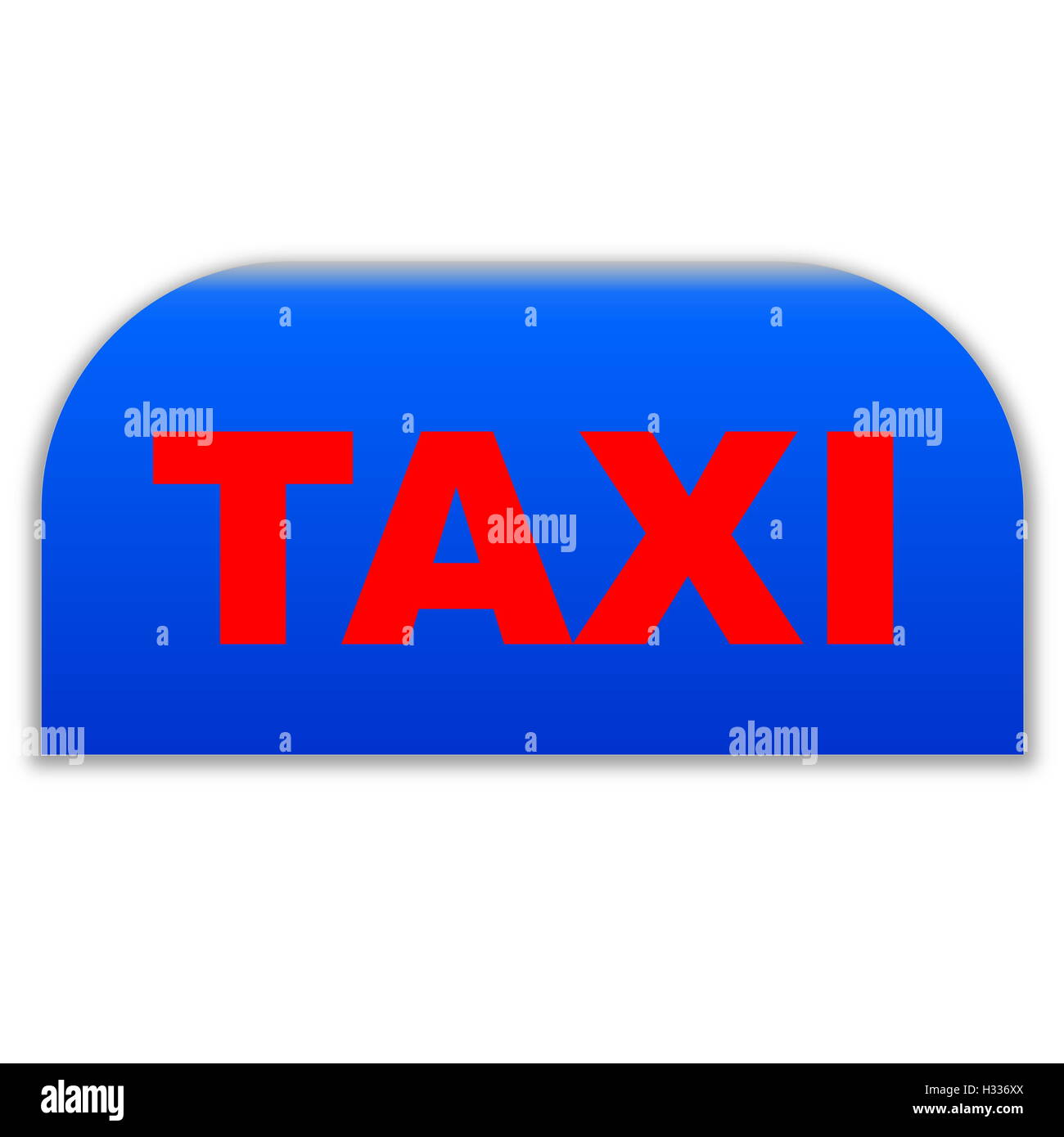 Blue taxi icon Stock Photo - Alamy