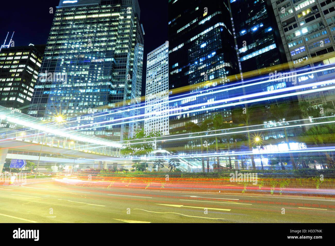 Fast moving traffic in Hong Kong Stock Photo - Alamy