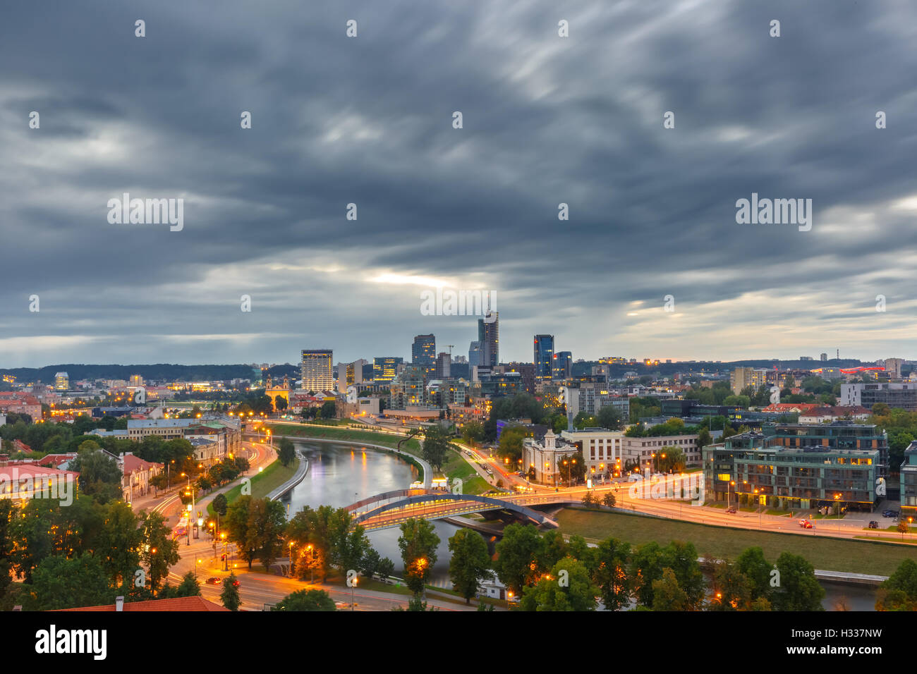 Panorama New Center of Vilnius, Lithuania Stock Photo - Alamy