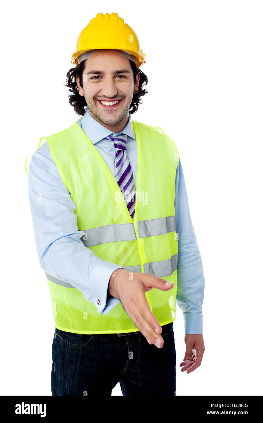 Handshake architect civil engineer hi-res stock photography and images ...