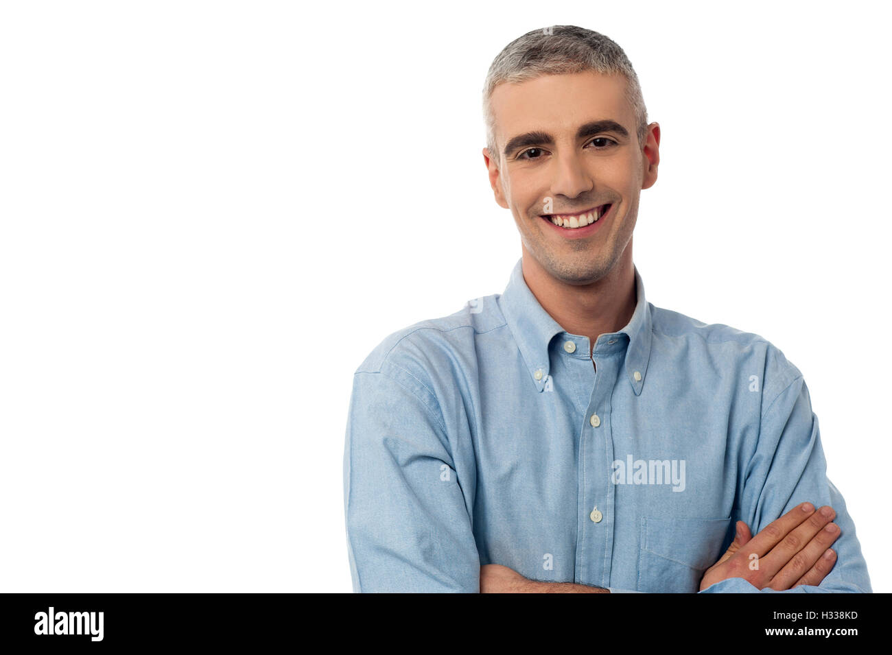 Smiling handsome man isolated on white Stock Photo - Alamy