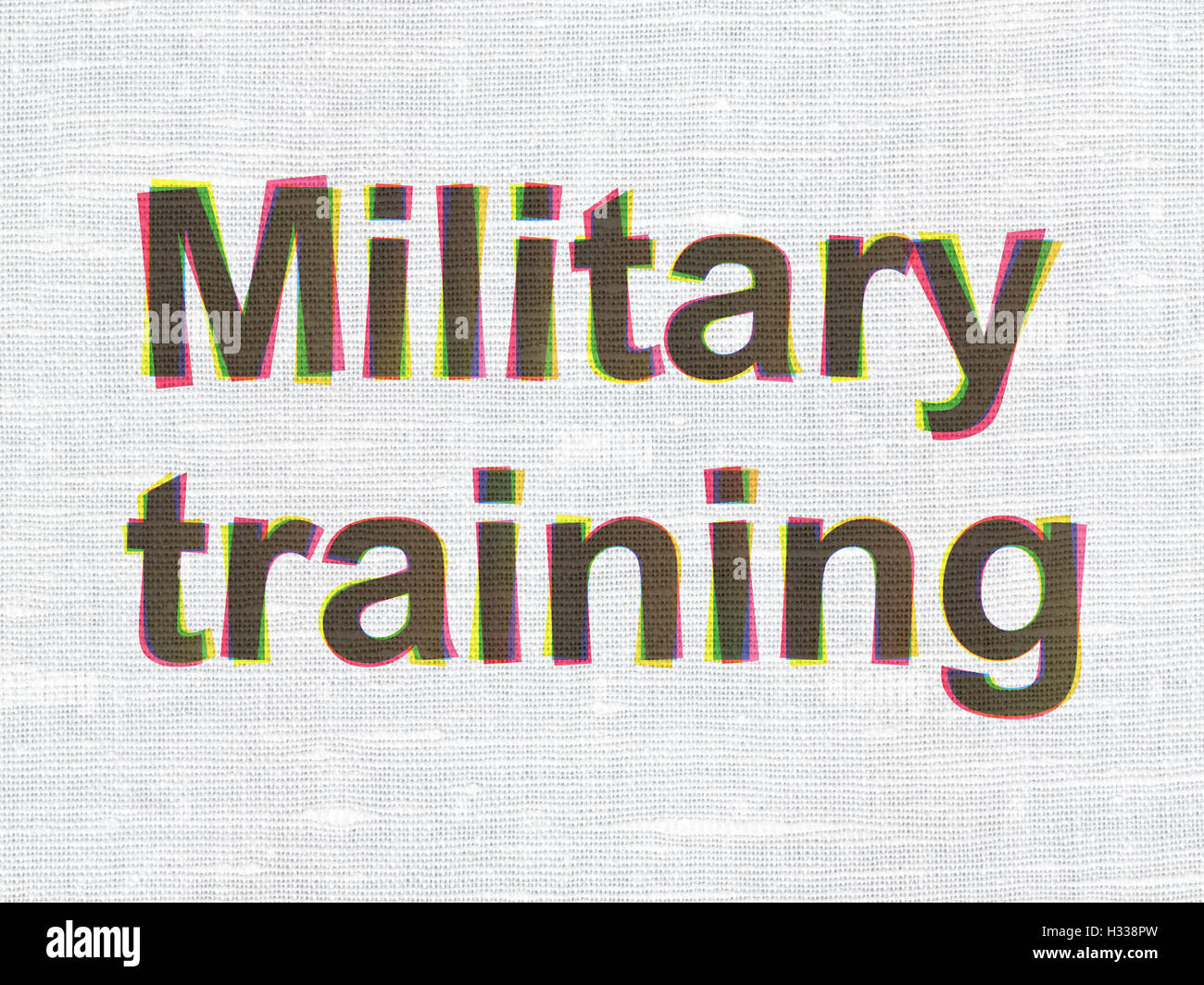 Education concept: Military Training on fabric texture background Stock ...