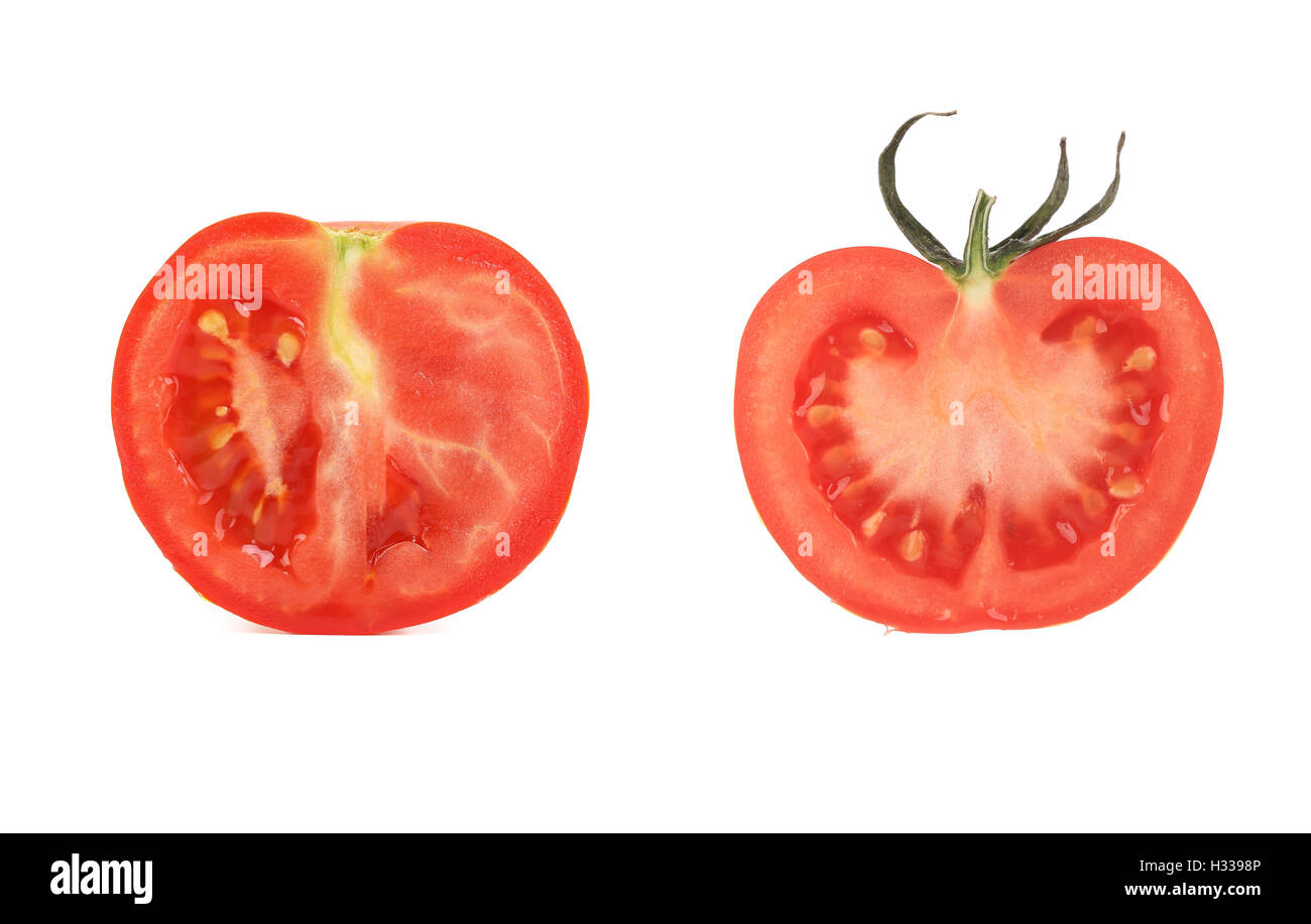 Halves of tomato Stock Photo - Alamy