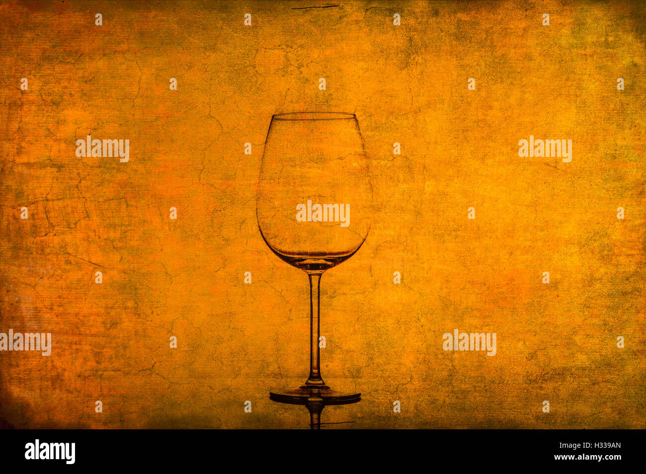 Empty wine glass on nice rusty vintage texture Stock Photo - Alamy