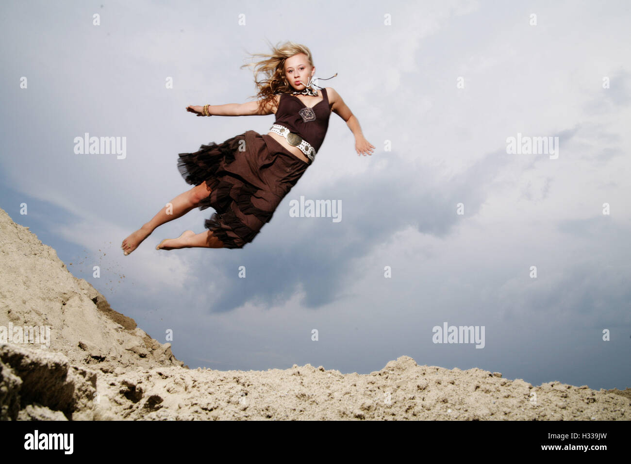 Hill jumping hi-res stock photography and images - Alamy