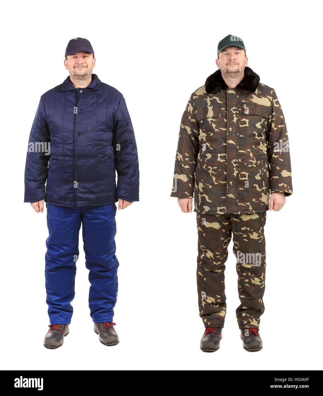 Military man and worker Stock Photo - Alamy