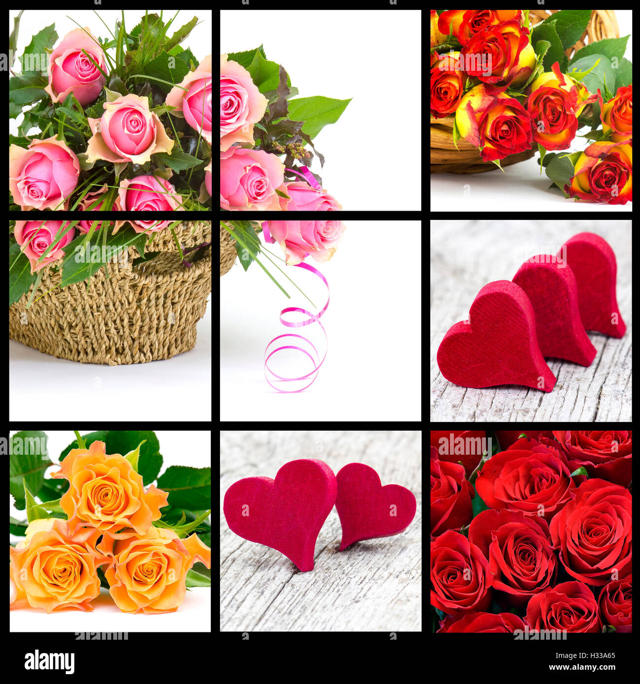 Hearts collage hi-res stock photography and images - Alamy
