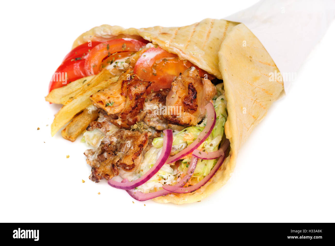 Food gyro wrap doner shaorma snack hi-res stock photography and images ...