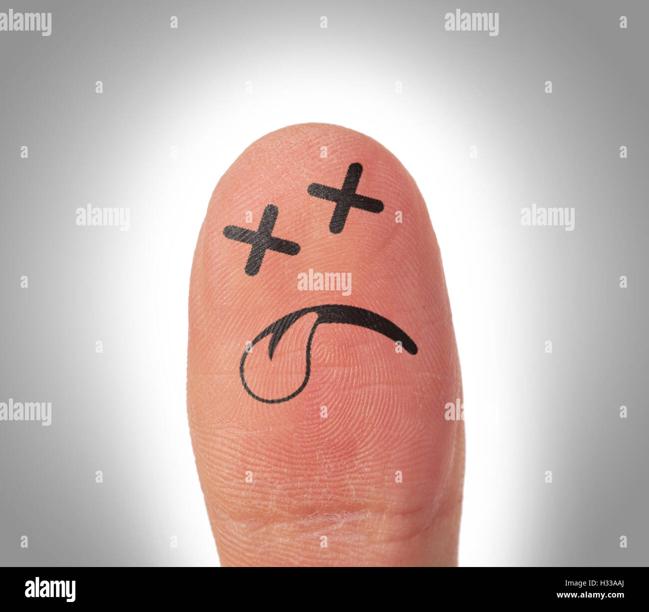 Female thumbs with smile face on the finger Stock Photo - Alamy